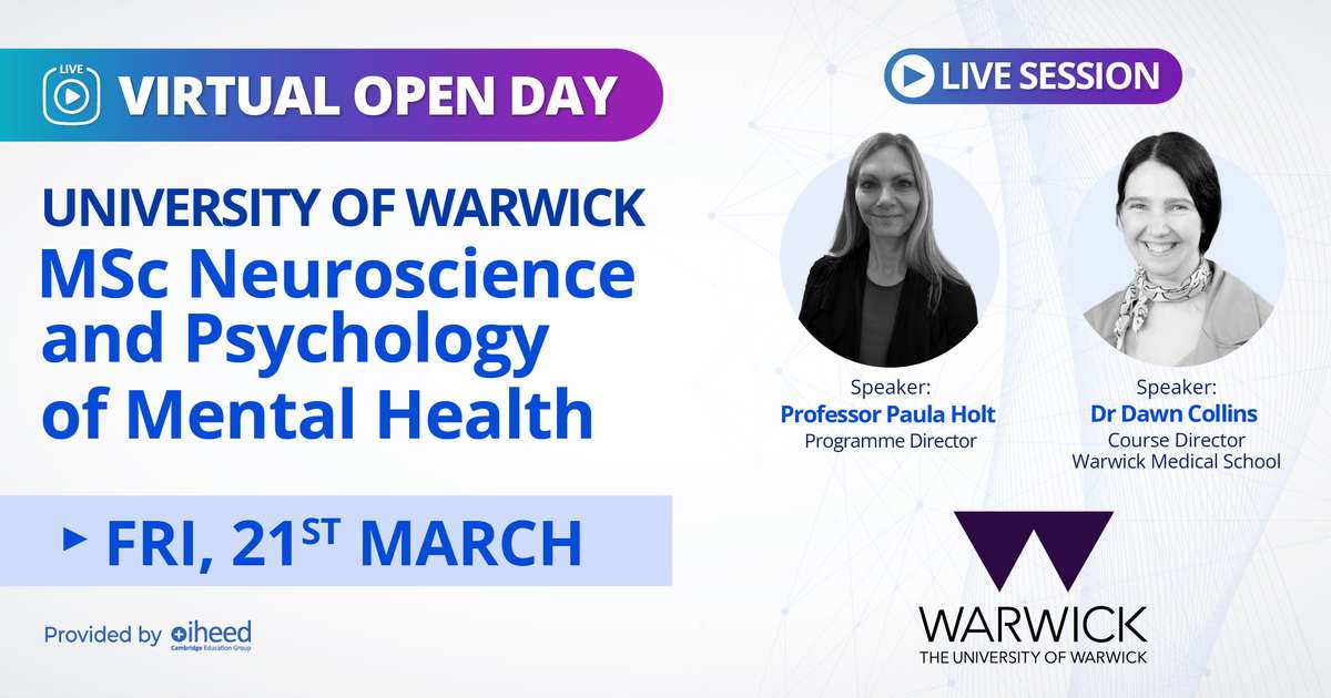 MSc Neuroscience and Psychology of Mental Health | Virtual Open Day